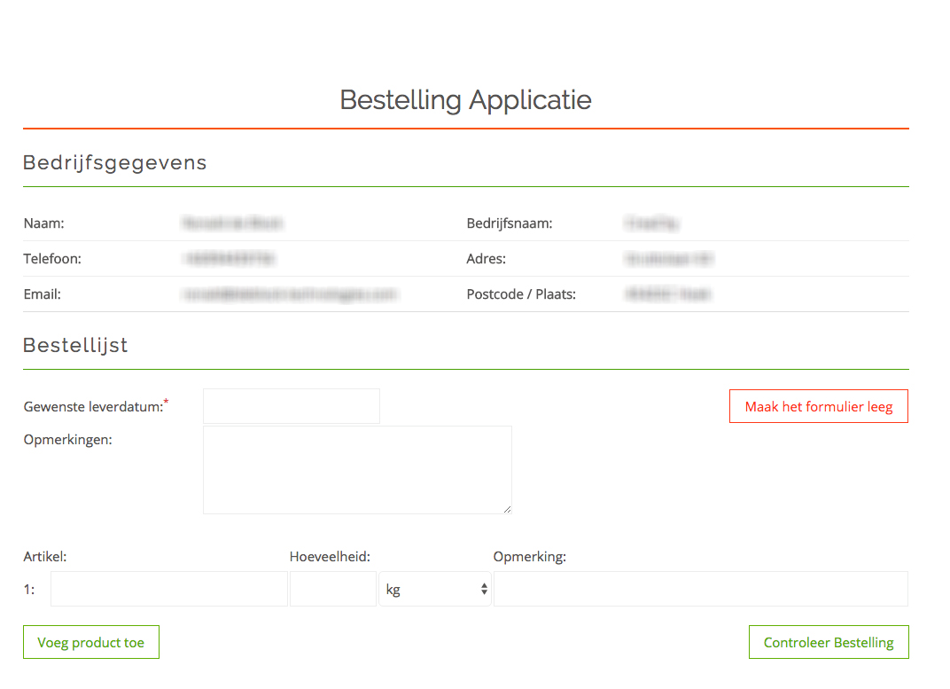 Bestel Instructies - Tinos Groenten, Fruit en Planten
